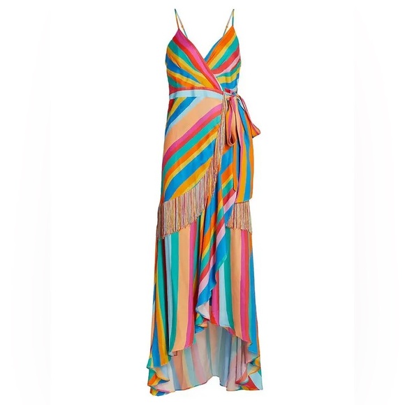 FARM Rio | Dresses | Farm Rio Striped Scarf Midi Dress | Poshmark